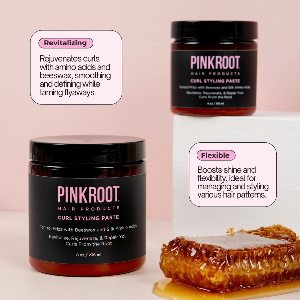 Styling Paste for Curls – Beeswax & Silk Amino Acids – Pink Root Products