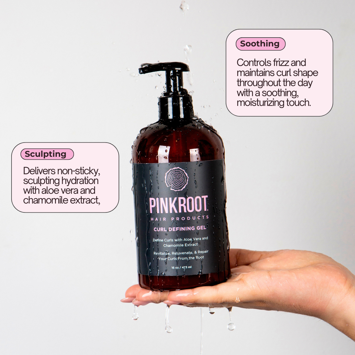 Curl Gel: Define & Style with Aloe Vera & Chamomile – Pink Root Products